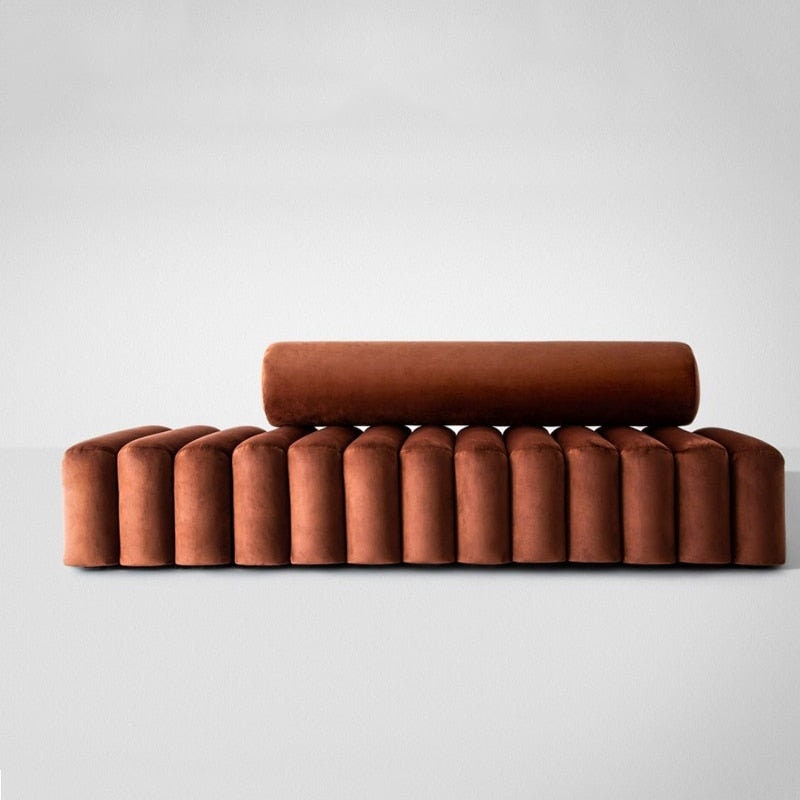 Deeply Tufted Modular Sofa in Rust - Etsy