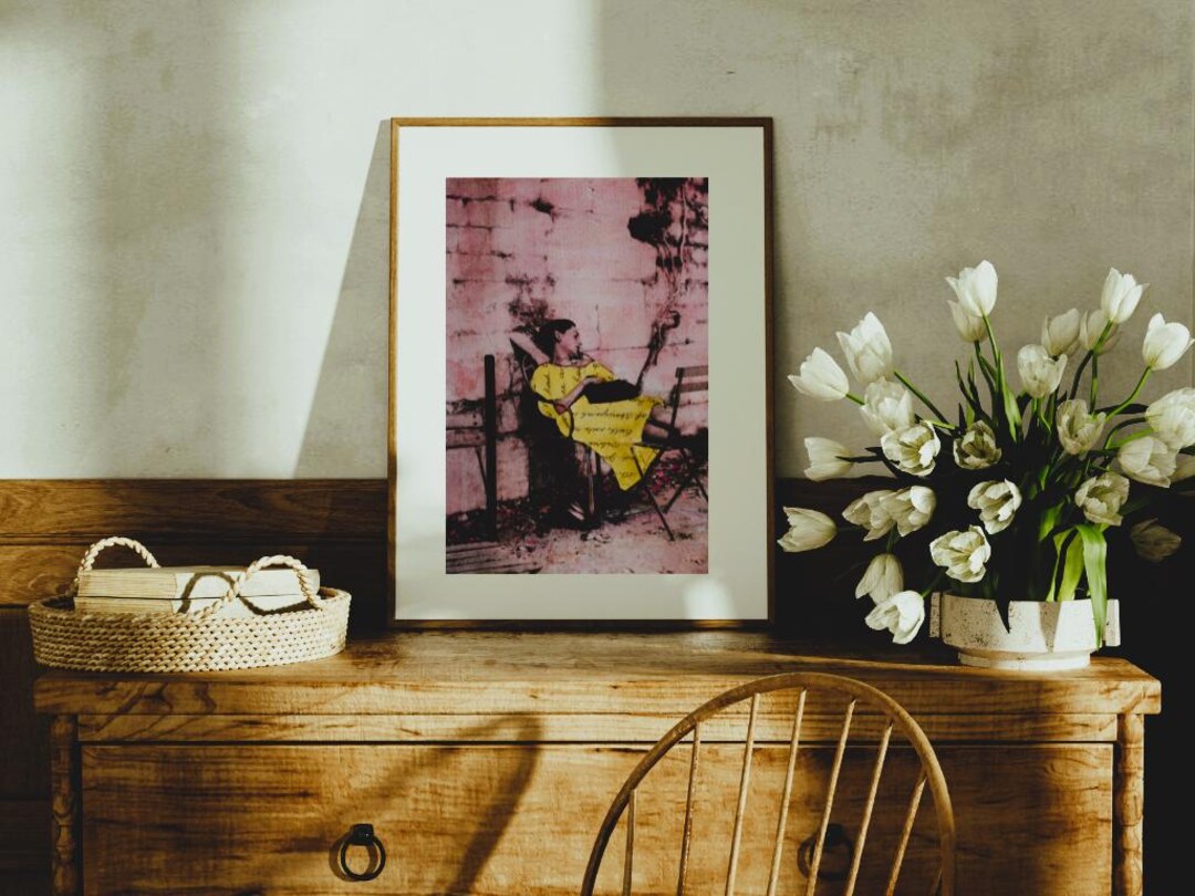 Girl Sleeping, Hand Cut Collage, Art Print, Digital Download, Calming ...