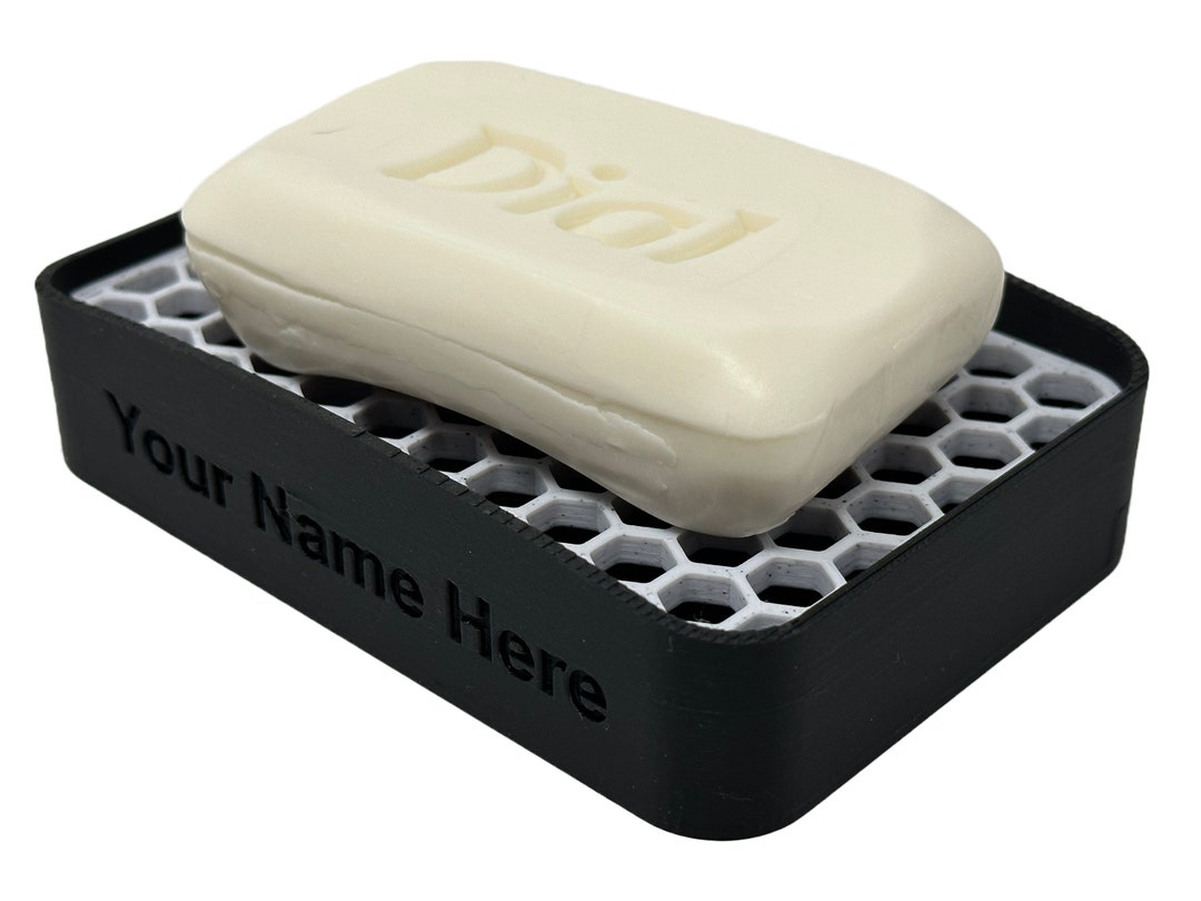 Personalized Soap Dish - 3D Printed | Honeycomb Soap Tray ...
