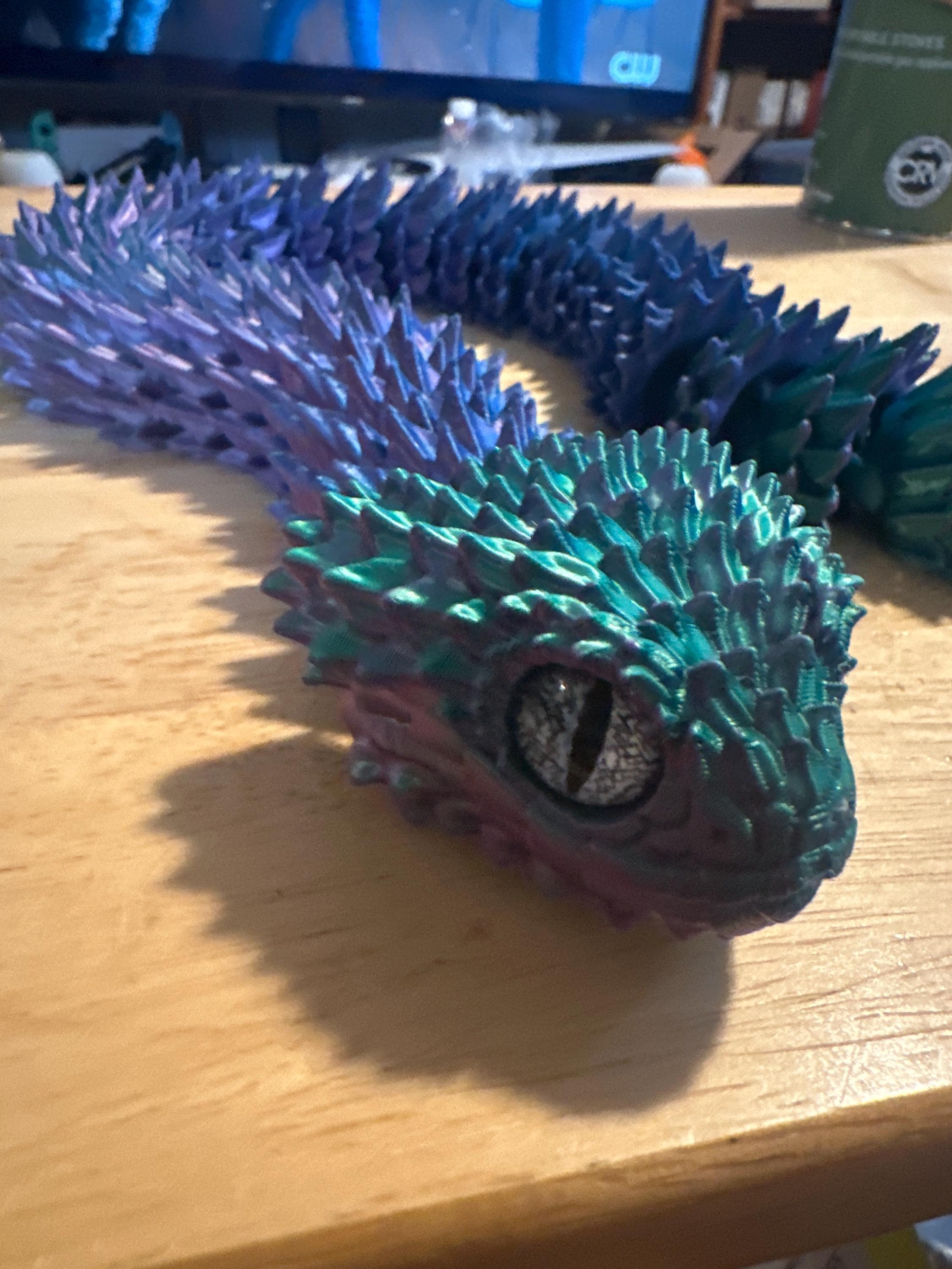 Bush Viper 3d Printed Articulating Snake Figurine - Etsy