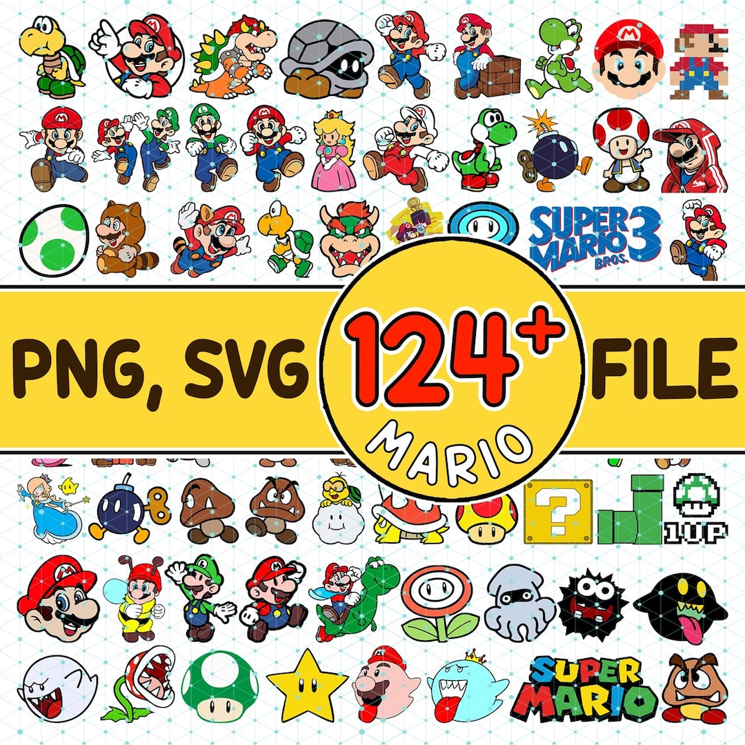 Super Mario Png Bundle Mario Bros Png Mario Digital Bundle - Etsy Canada