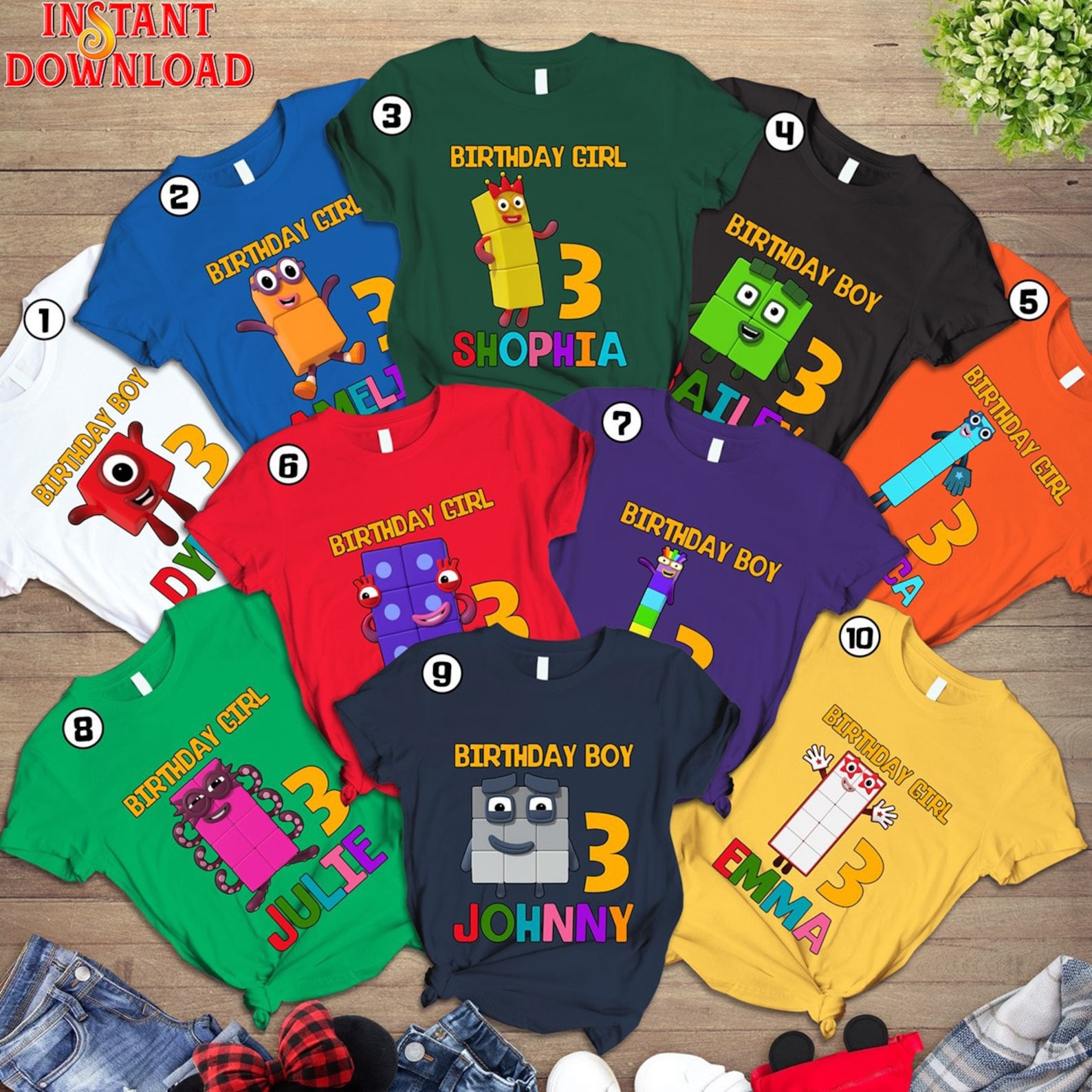 Numberblocks Cumpleaños Png Numberblocks Personalizado - Etsy México