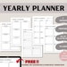 Yearly Planner at a Glance for 2024 Planner Printable, Undated Planner ...