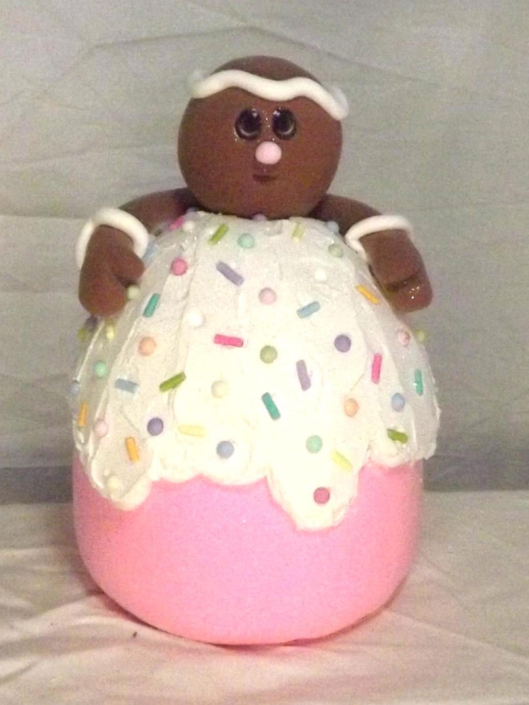 Candy Land Ginger Bread Man on Giant Pink Gum Drop - Etsy