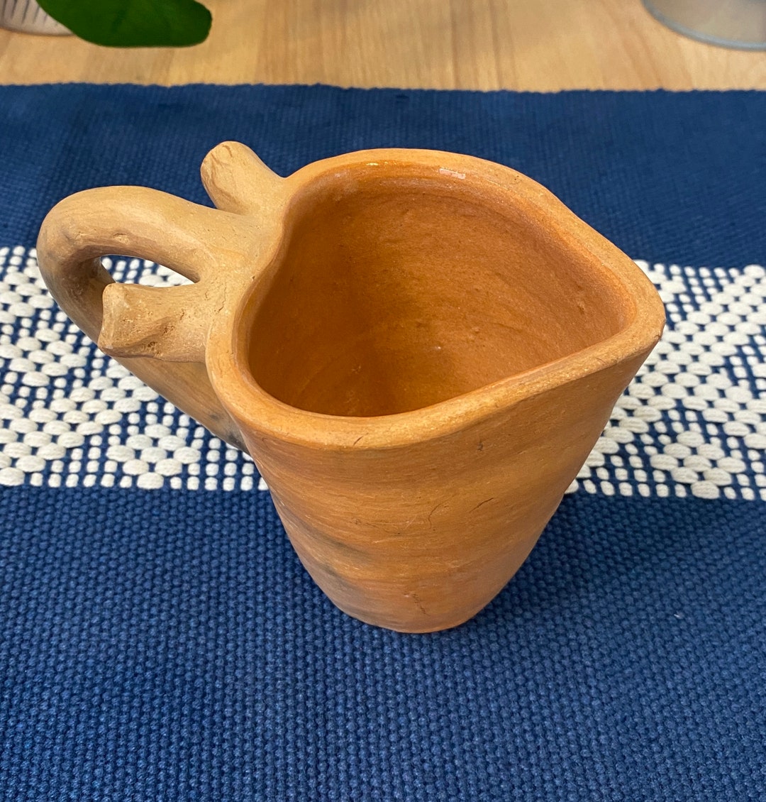 Heart Cup Clay Cup Coffee Cup Tea Cup Heart Shape Clay Cup Unique ...