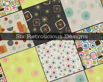 Mid Century Modern SVG Bundle, Retro PNG Design Elements and Shapes ...