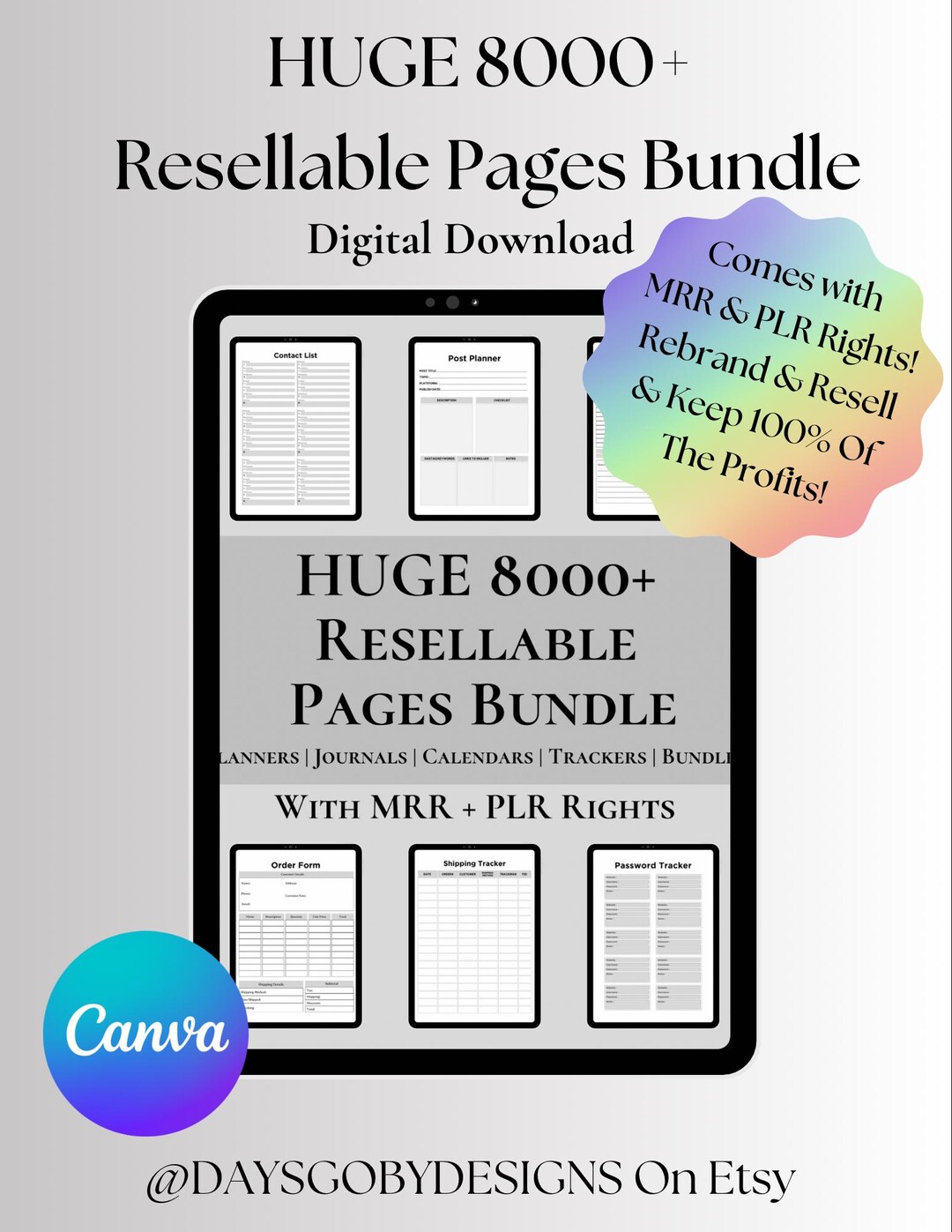 HUGE 8000 Resellable Pages Bundle With MRR/PLR Master Resale Rights ...