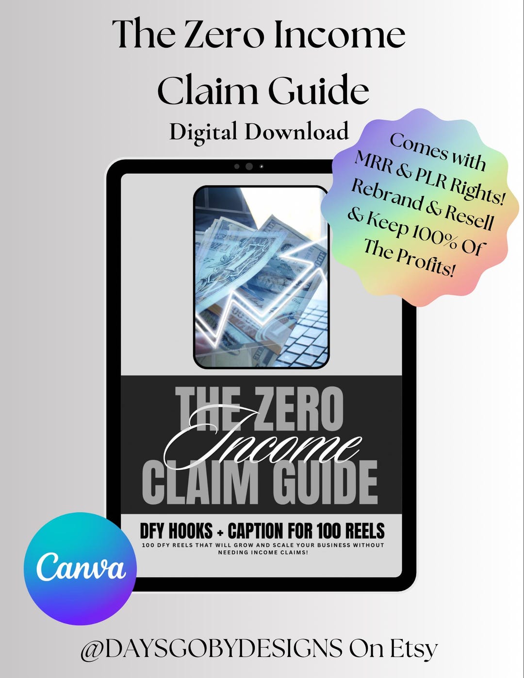 The Zero Income Claim Guide W/mrr/plr, Great Product Loaded With ...
