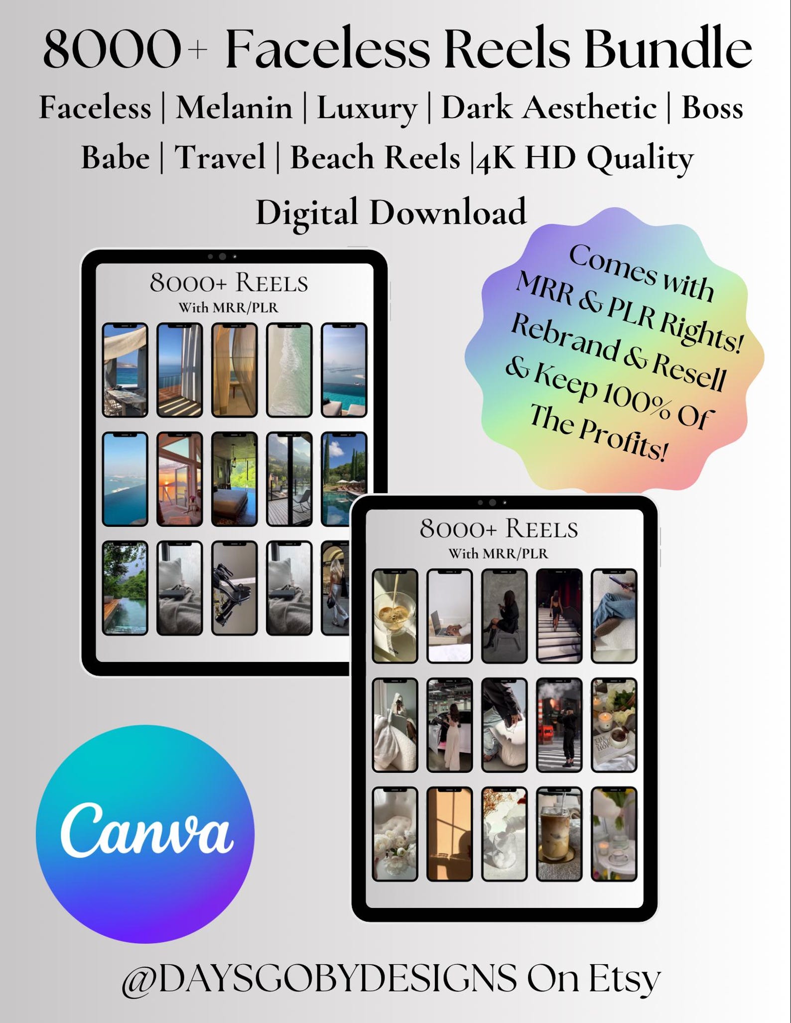 8000+ Faceless Reels Bundle W/mrr PLR, Reel Videos, Instagram Reels ...