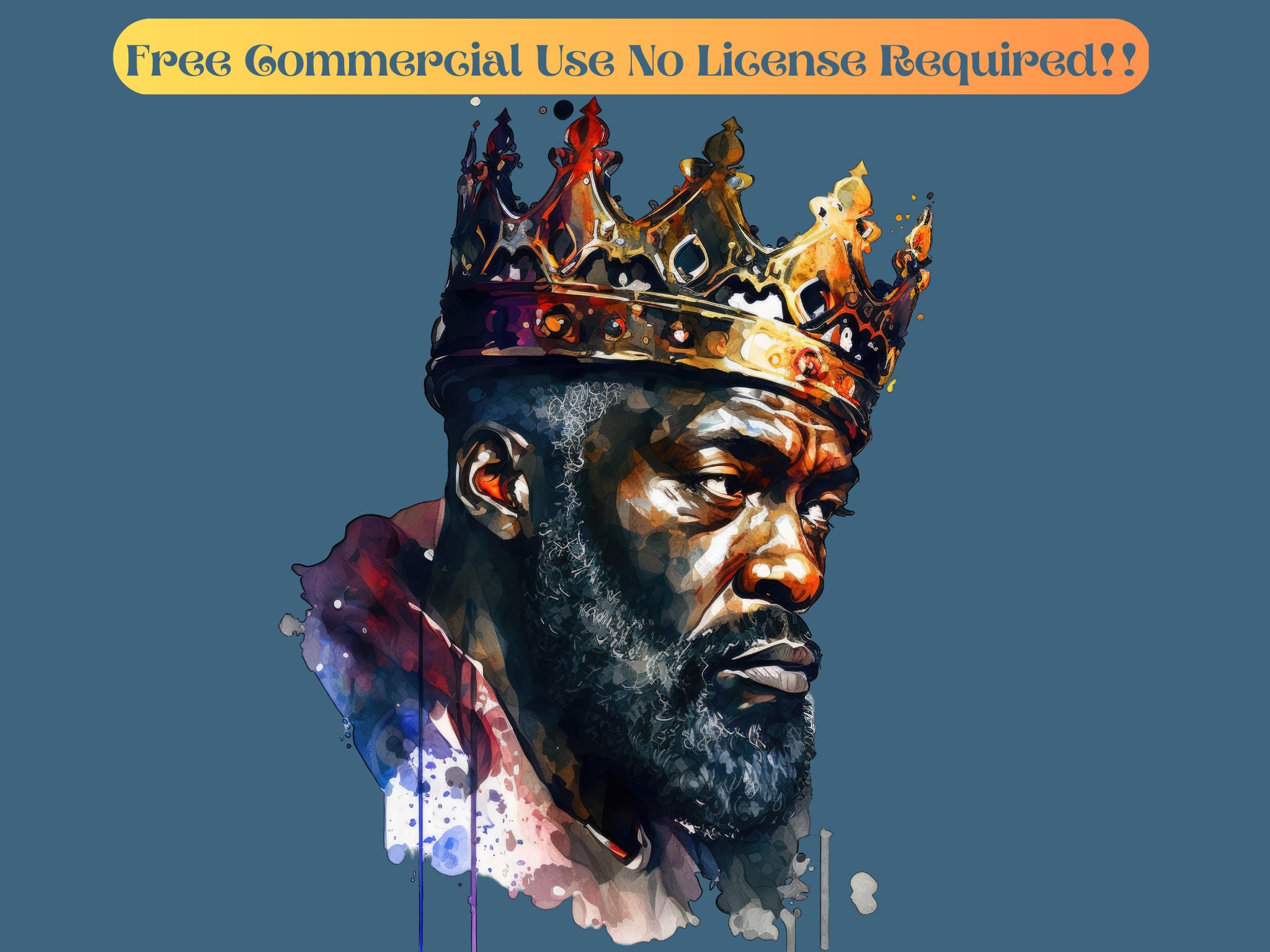 Black King, African King PNG, Black King Clipart, African American Art ...