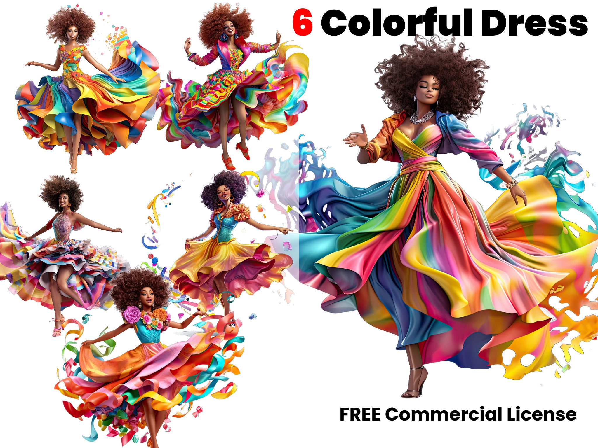 Classy Dresses African American Art Graphic Designs - Etsy