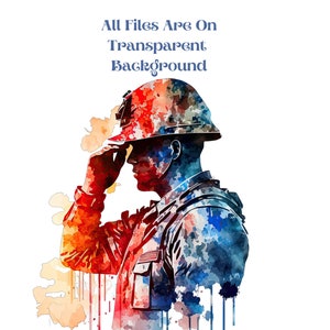 American Solider Clipart, Memorial Day Png, 4th of July Png, Watercolor ...