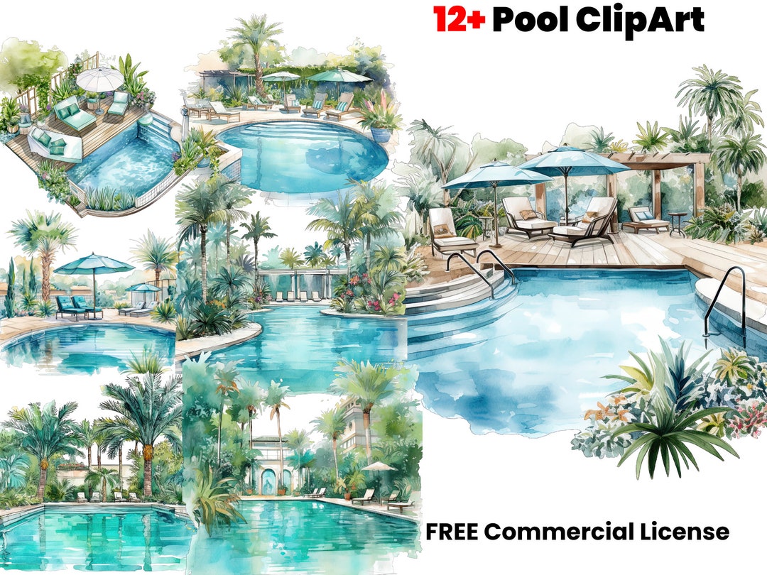 Summer Pool Clipart, Swimming Pool Png, Beach, Holiday Leave, Resort ...