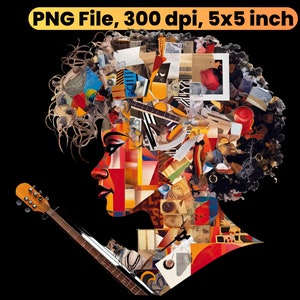 Afro Collage, African American Pop Art, Graphic Designs, Melanin Print ...