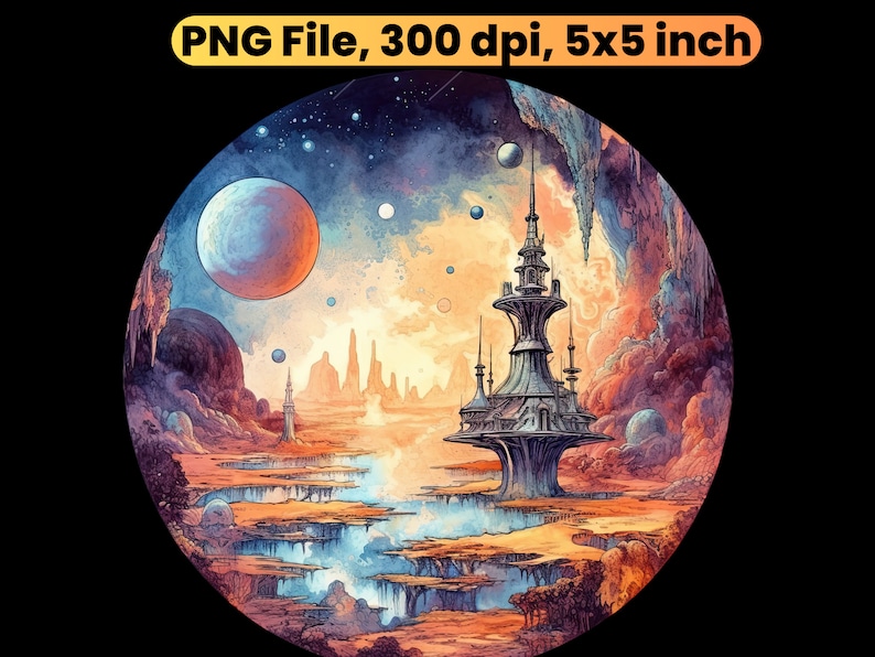 Planet Clipart Space Clipart Outerspace Png Space Station - Etsy