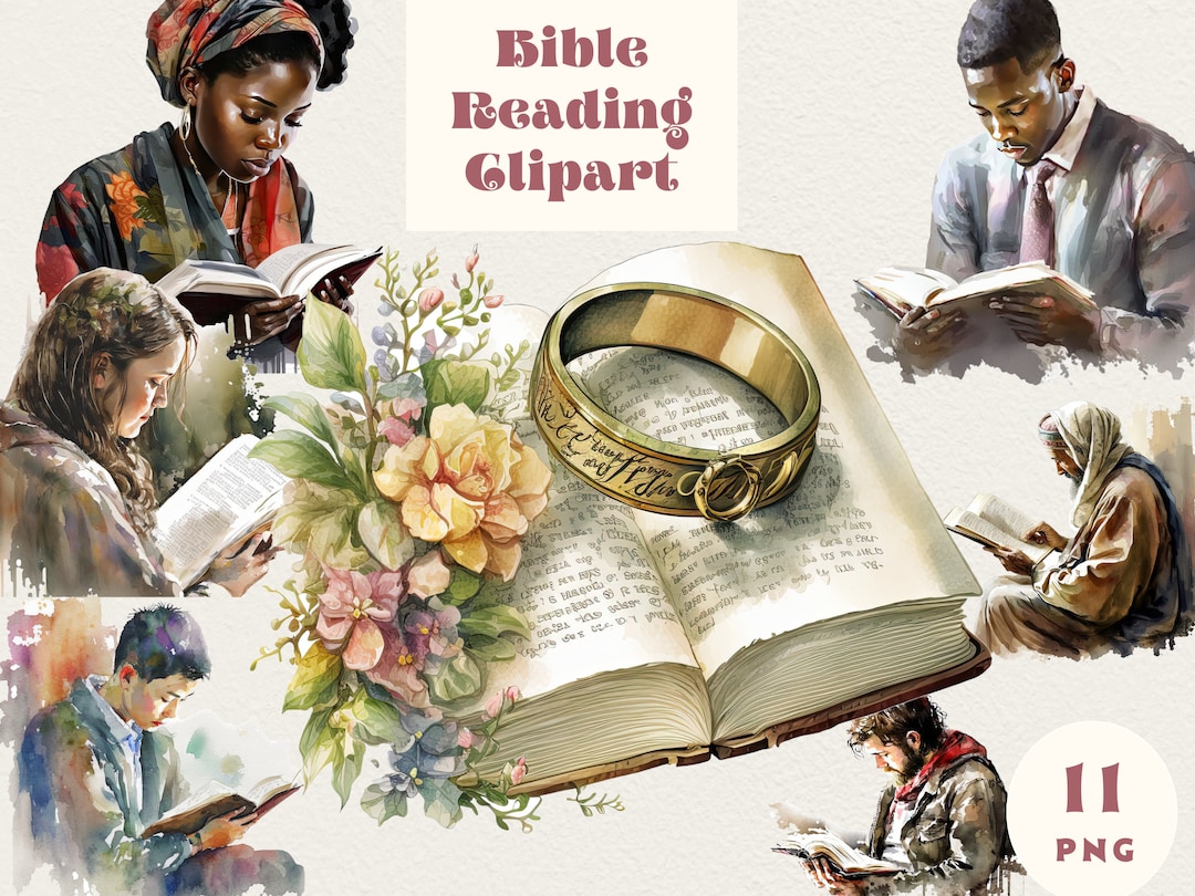 Reading Bible, Bible, Scripture, Word of God, Stationery Clip Art ...