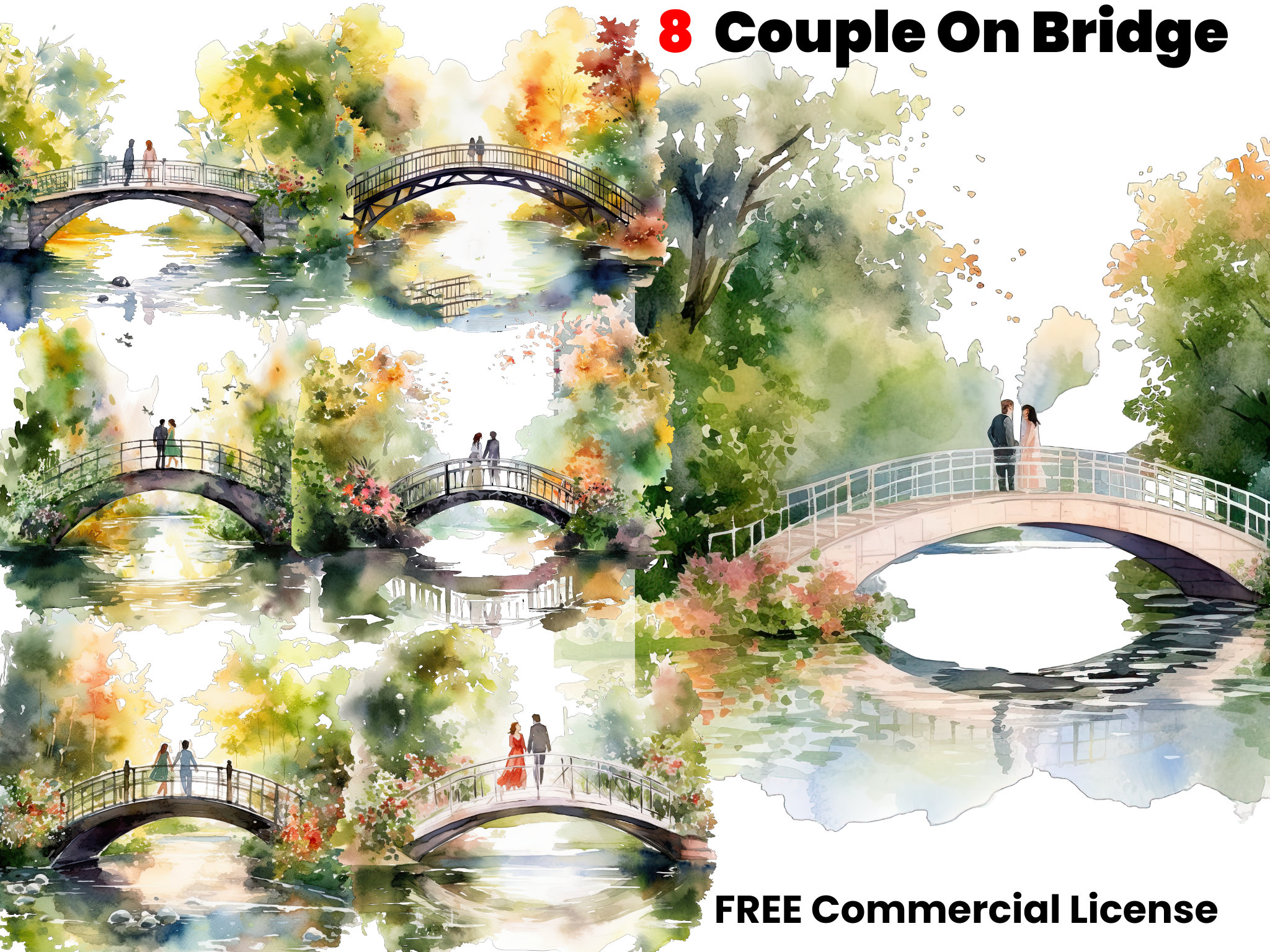 Couple Bridge Clipart Best Friend Png Bridge Clipart - Etsy