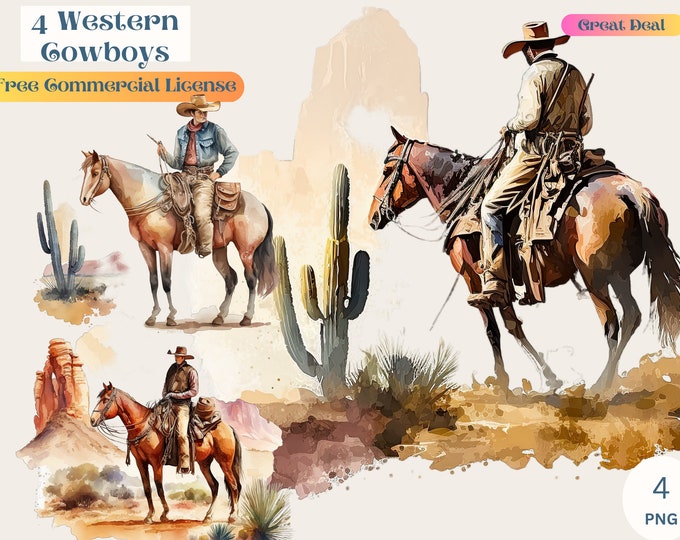 Cowboy Dreams Clipart Bundle - Wild West Graphics, Country Store ...