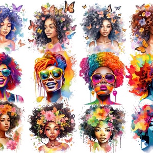 Afro, African American Pop Art, Graphic Designs, Melanin Print, Afro ...