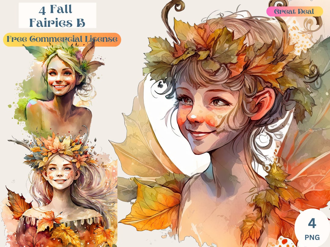 Beautiful Fall Fairy, Fall Fairies, Commercial Use, Watercolor, Fairies ...