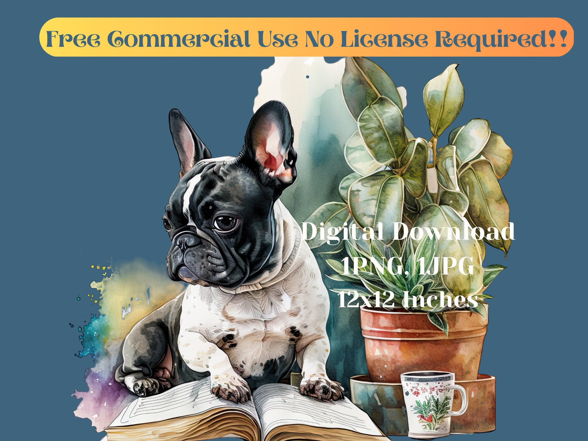French Bulldog Reading Dogs Dog Png Dog Shirt Dog Art Dog - Etsy