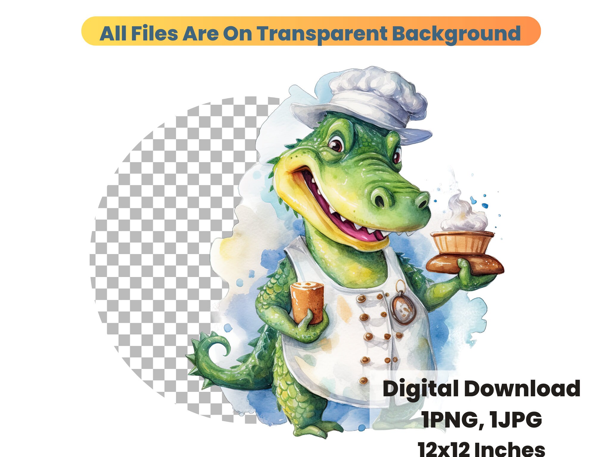 Cute Gator Cartoon Character Kids Clipart Nursery Animated - Etsy