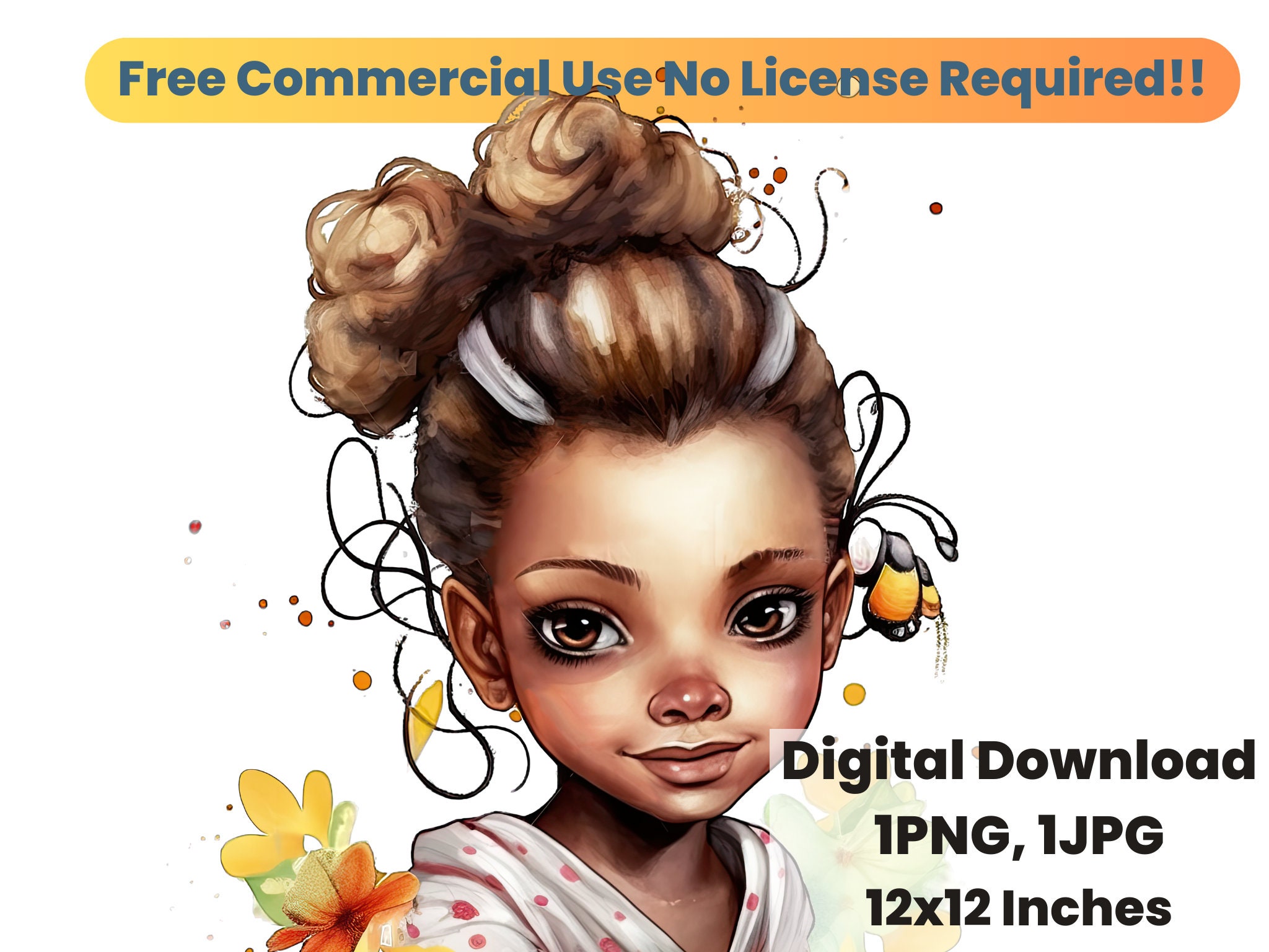 Cute Black Girl African American Clipart Black Clipart - Etsy