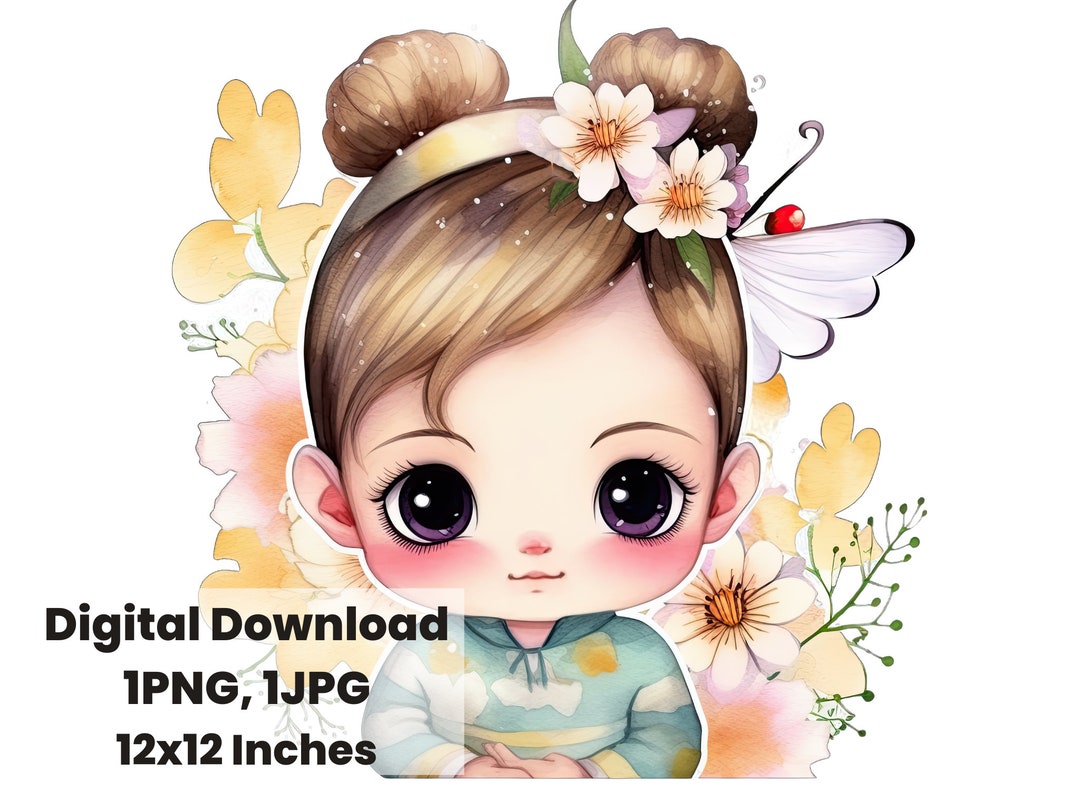 Asian Girl Clipart, Adorable Chibi Girl, Cute Girl Chibi, PNG, Clipart ...