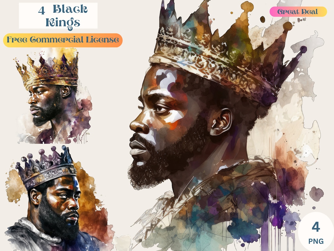 Black King, African King PNG, Black King Clipart, African American Art ...