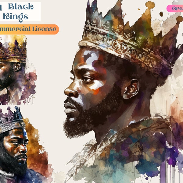 Black King Clipart - Etsy