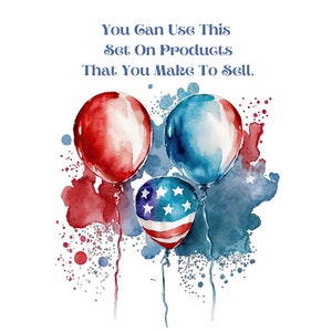 Patriotic Balloon Clipart, Memorial Day Png, 4th of July Png ...