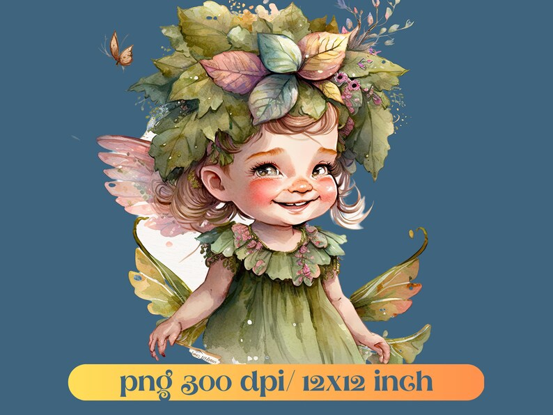 Woodland Fairies B, Fairy, Woodland Fairy, Commercial Use, Watercolor ...