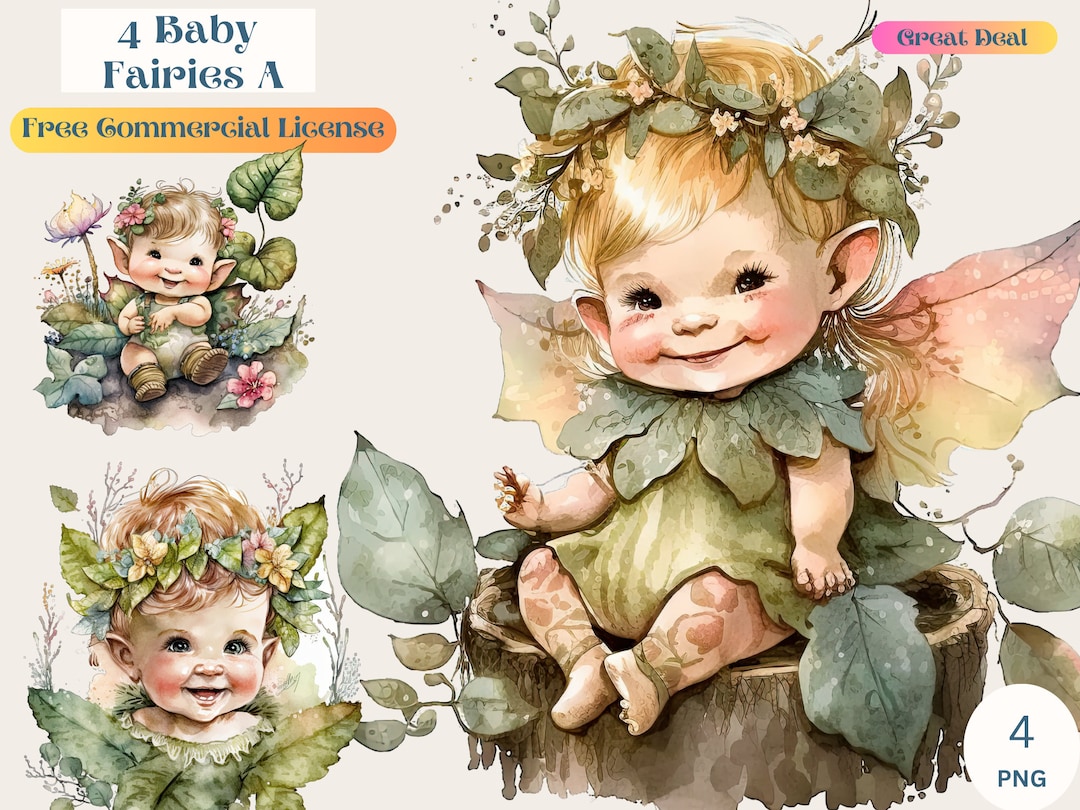 Baby Woodland Fairies, Baby Fairy, Fairy, Woodland Fairy, Commercial ...