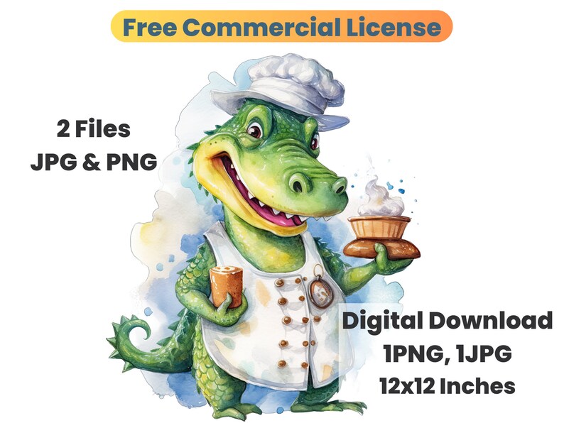 Cute Gator Cartoon Character Kids Clipart Nursery Animated - Etsy