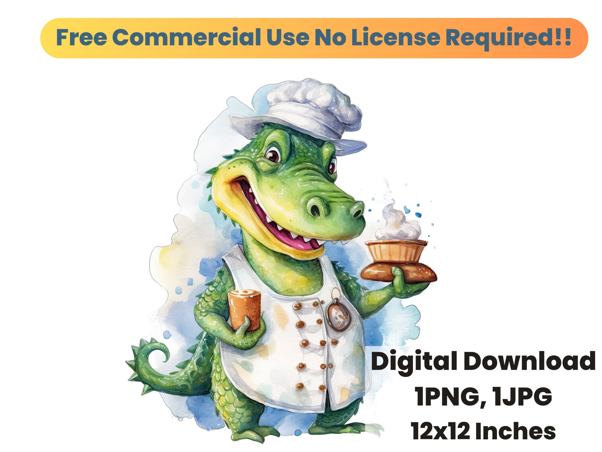 Cute Gator Cartoon Character Kids Clipart Nursery Animated - Etsy