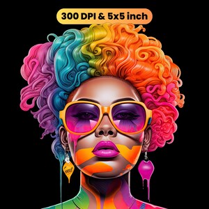 Afro, African American Pop Art, Graphic Designs, Melanin Print, Afro ...