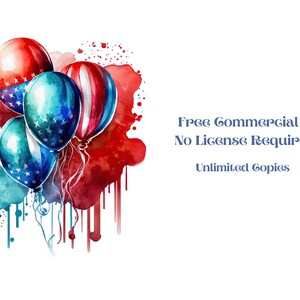 Patriotic Balloon Clipart, Memorial Day Png, 4th of July Png ...