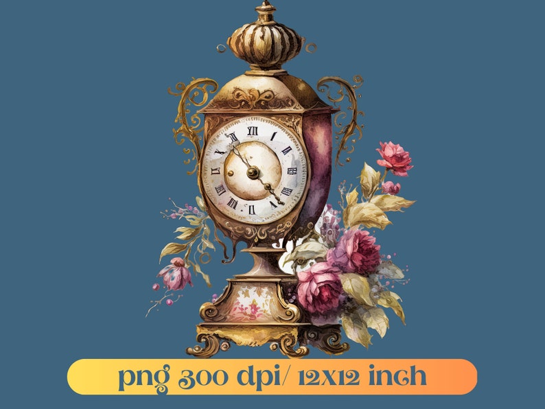 Antique Clock Clipart Clock Clipart Vintage Clock Retro - Etsy