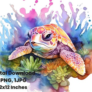 Turtle Clipart, Ocean Animals Sea Turtle PNG, Sea Turtle Ocean Clipart ...