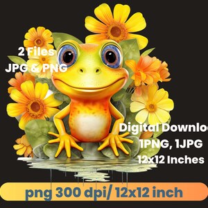 Cutie Yellow Frog, Frog Clipart, Woods Forest Animals Frog PNG, Frog ...