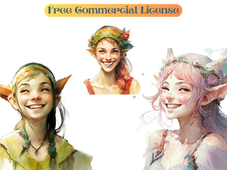 Elf Art Work, Elves, Elf Clip Art, Instant Download, PNG, Commercial ...