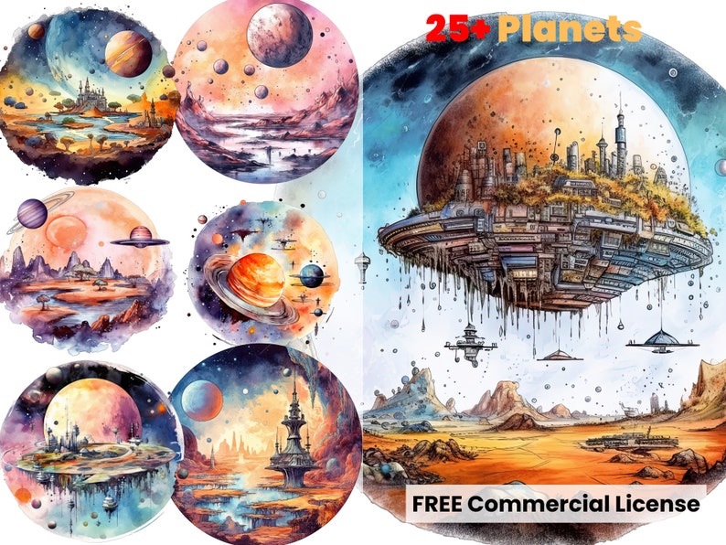 Planet Clipart Space Clipart Outerspace Png Space Station - Etsy