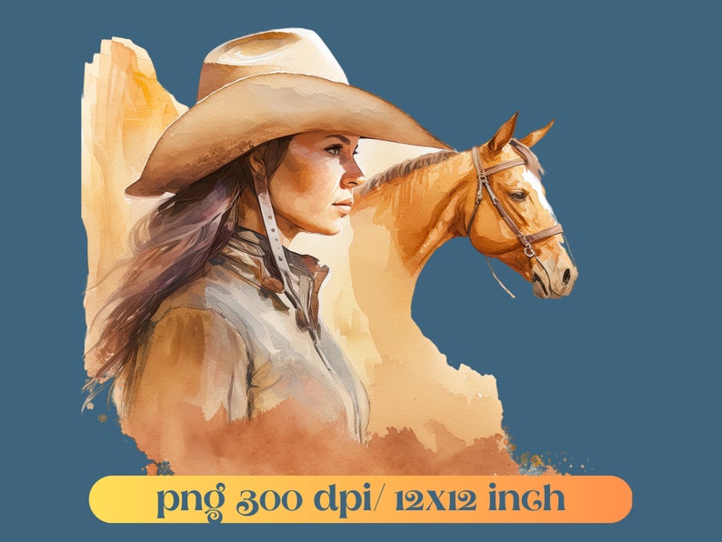 Cowgirl PNG Rustic Western Clipart Country Cowgirl Clipart - Etsy