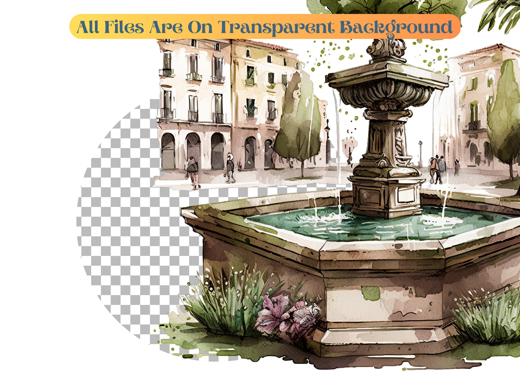 Roman Courtyard Courtyard Roman Square Digital Digital - Etsy