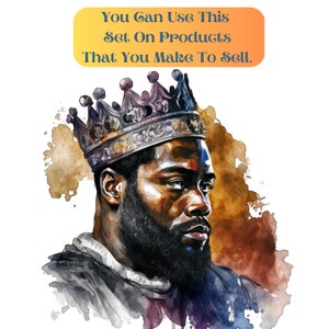 Black King, African King PNG, Black King Clipart, African American Art ...