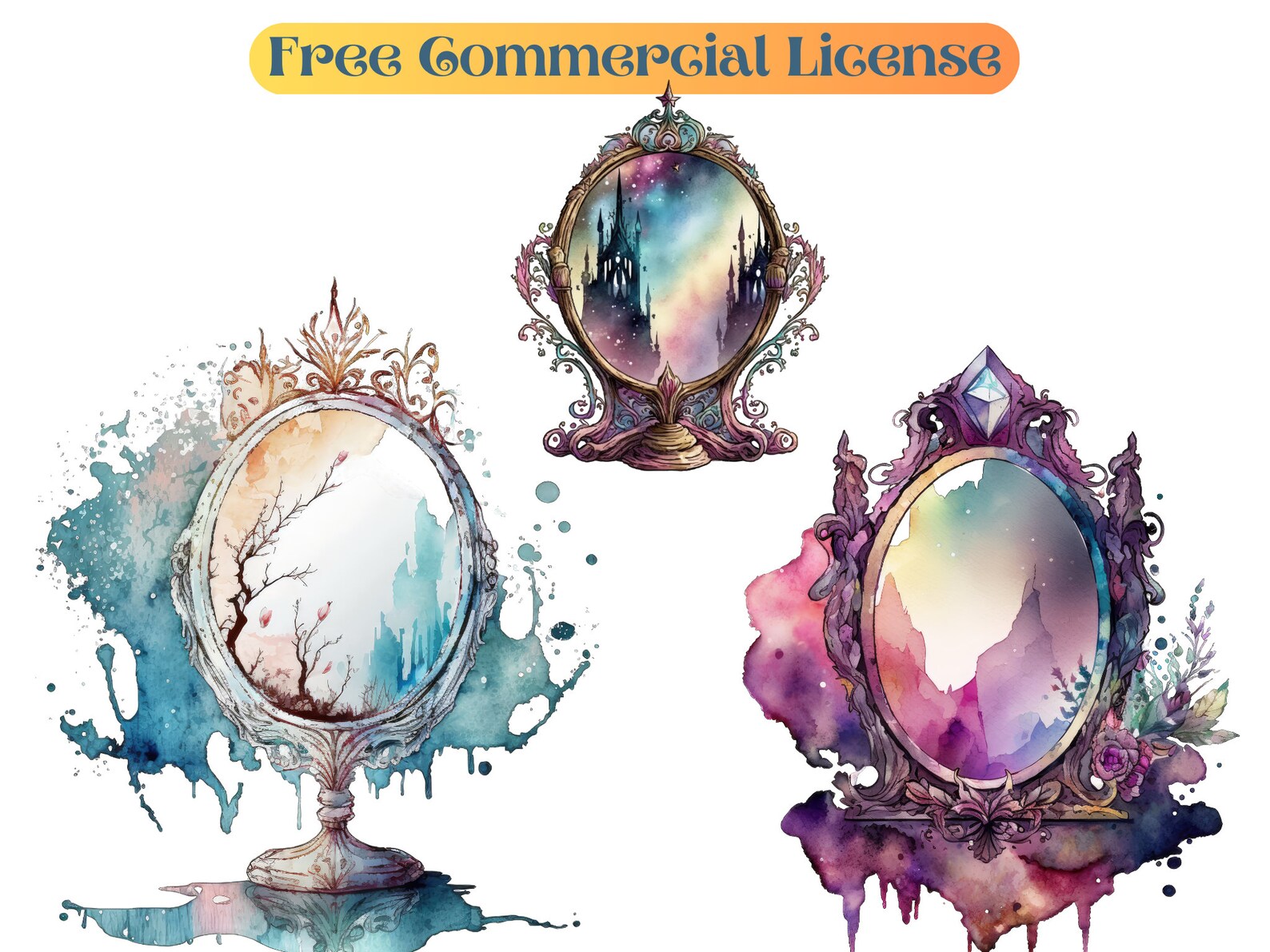 Magic Mirror, Mirror, Fantasy, Digital Planner, Digital Paper, Art ...