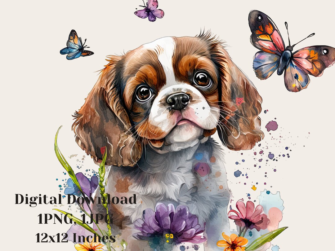 Puppy Png, Dog Shirt, Dog Art, Dog Clipart, Watercolor Dog Clipart,cute ...
