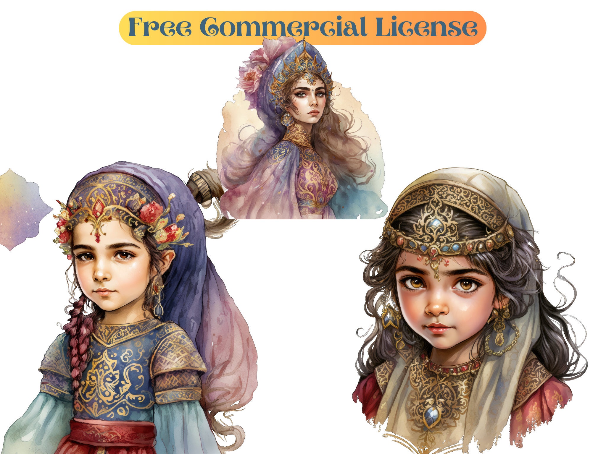 Persian Princess Art Princess Clipart Royalty Clip Art - Etsy