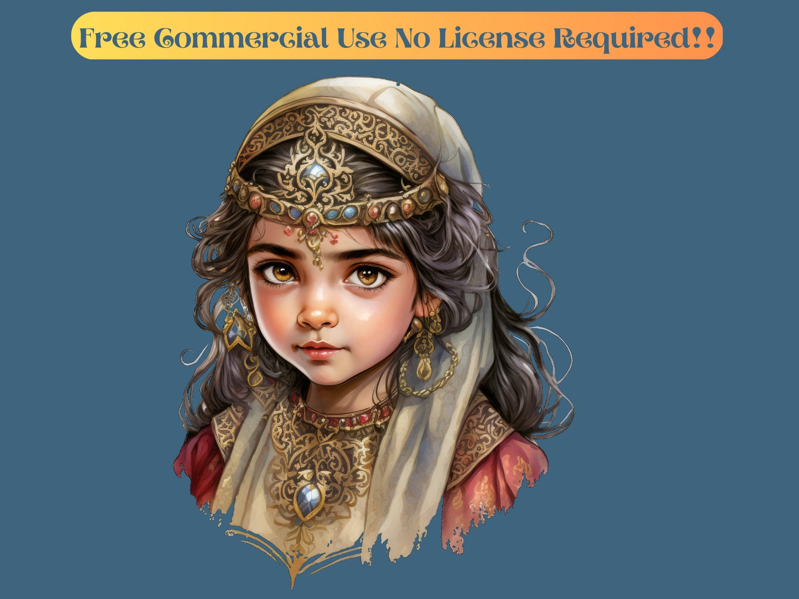 Persian Princess Art Princess Clipart Royalty Clip Art - Etsy