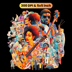 Afro Collage, African American Pop Art, Graphic Designs, Melanin Print ...